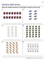 Division With Arrays Worksheets