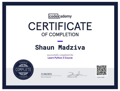 Shaun M On Linkedin Codecademy Python