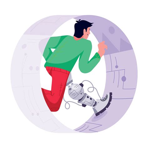 Trendy Robot Running 24821523 Vector Art At Vecteezy