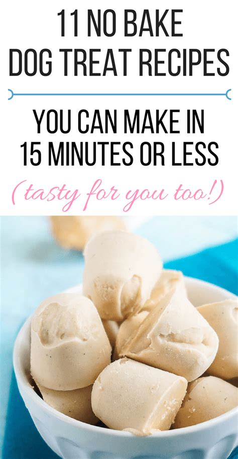 These no bake dog treats recipes can be made in 15 minutes or less ...