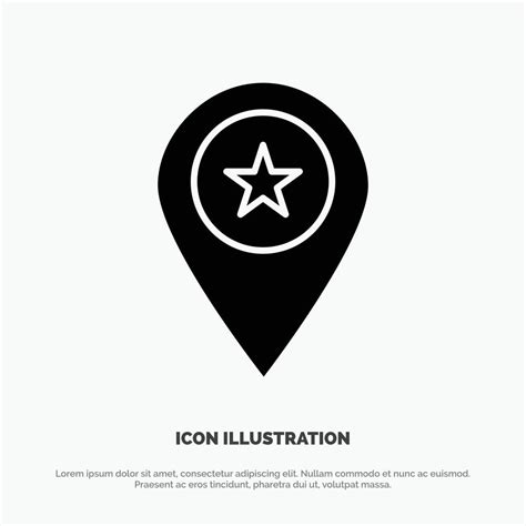 Star Location Map Marker Pin Solid Glyph Icon Vector 13172221 Vector Art At Vecteezy