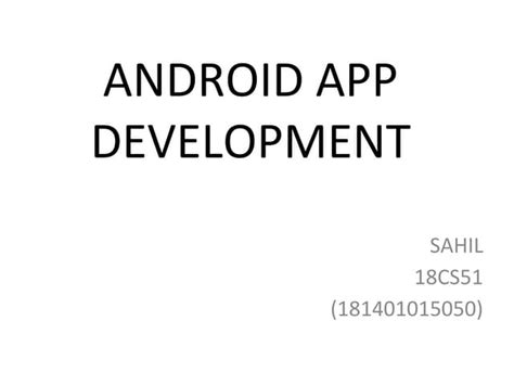 android app development pptx