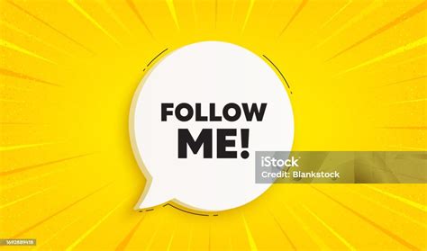 Follow Me 태그에 추가합니다 특별 행사 표시 말풍선 햇살 배너 벡터 3차원 형태에 대한 스톡 벡터 아트 및 기타 이미지 3차원 형태 고급 광고 Istock