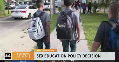 Broward School Board To Take Up Sex Education Cbs Miami