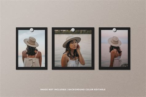 그림자가 있는 풍경 찢어진 종이 프레임 사진 모형 프리미엄 Psd 파일