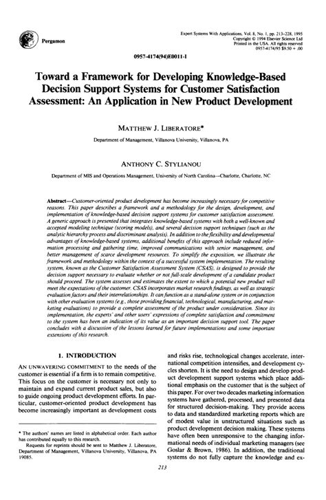 pdf toward a framework for developing knowledge based decision