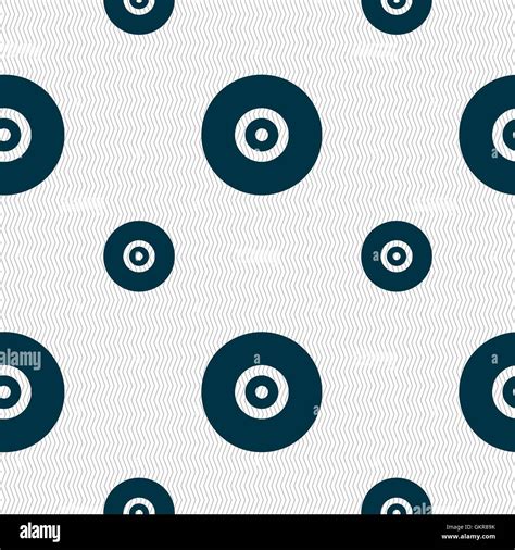 Cd Or Dvd Icon Sign Seamless Pattern With Geometric Texture Vector