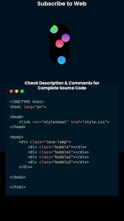 Creative Lava Lamp Animation Using Html And Css With Source Code Css