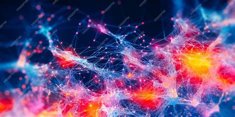 Premium Ai Image Futuristic Visualization Of A Neural Network With Ai Data Processing