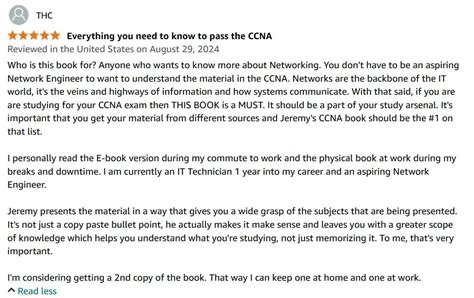 First Amazon Review Of My Book Acing The Ccna Exam Jeremys It Lab