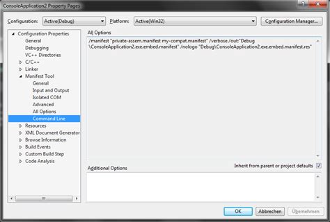 Visual Studio Manifest Tool Doesn T Accept Multiple Additional Manifest Files Stack Overflow