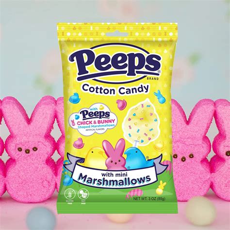 Peeps Cotton Candy With Mini Marshmallow 3oz Bag
