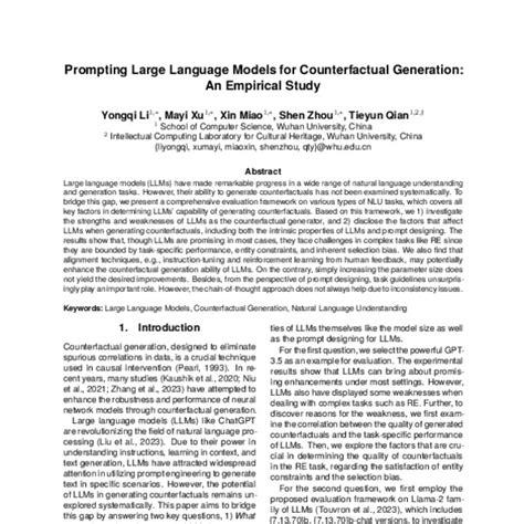 Prompting Large Language Models for Counterfactual Generation: An Empirical Study - ACL Anthology