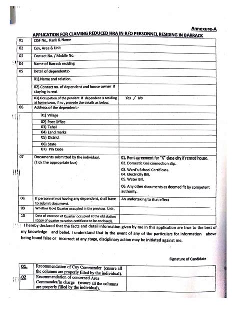 Hra Application Form For Dependents Pdf