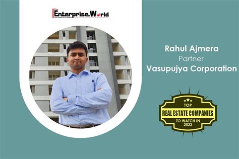 Vasupujya Turning Dreams Into Reality Rahul Ajmera The Enterprise World