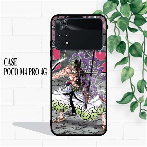 HP Poco M Pro G Glitter Case PC Glossy Pic HD Casing With Roronoa Zoro Motif Xiaomi
