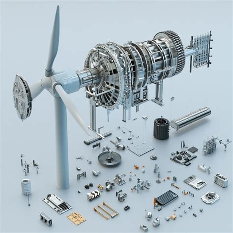 Um Guia Visual Dos Componentes De Uma Turbina Eólica Imagem Premium