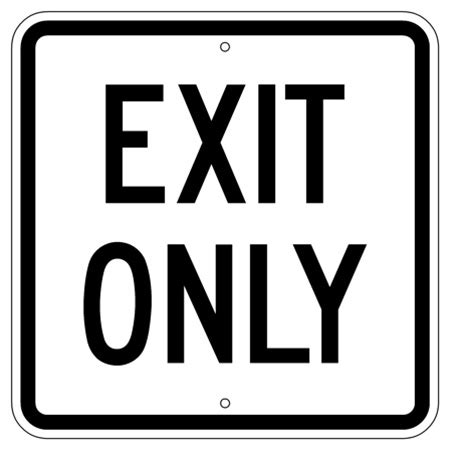 Parking Lot Garage Sign EXIT ONLY
