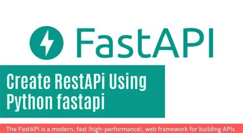 Create Rest Api Using Python Fastapi