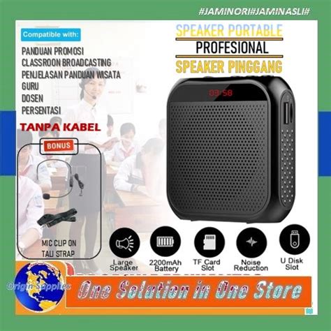 Jual Pemandu Wisata Speaker Pinggang Mini Portabel Amplifier Mikrofon Shopee Indonesia