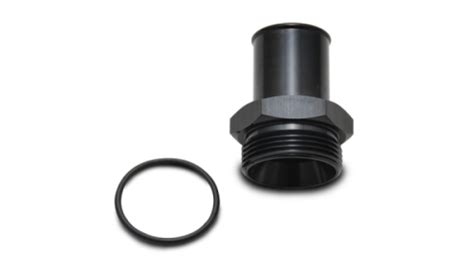 Vibrant 125in Hose Barb To 16 Orb Male W O Ring Black Anodized