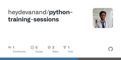 Github Heydevanandpython Training Sessions