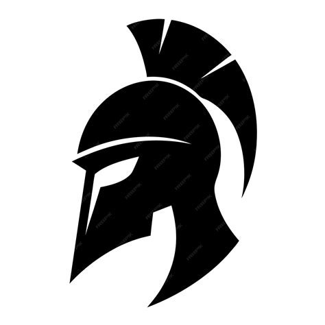 Spartan Helmet Silhouette Vector Art Premium Ai Generated Vector