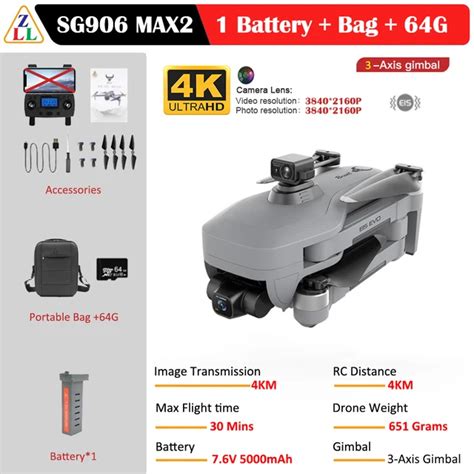 Sg906 Max2 Professional Drones 360 Laser Obstacle Avoidance 4k Camera