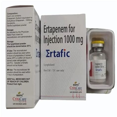 Ertapenem 1000mg Injection At ₹ 1900 Box Antibiotics Medicine In Nagpur Id 2854142262791