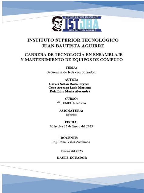 Secuencia De Leds Con Pulsador Pdf
