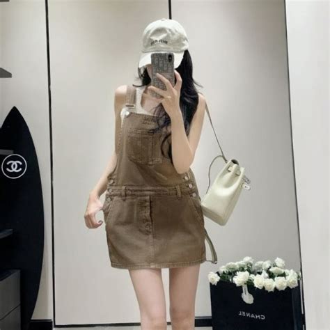 미우미우 빈티지 데님 멜빵 스커트 낭만레플 레플리카 쇼핑몰