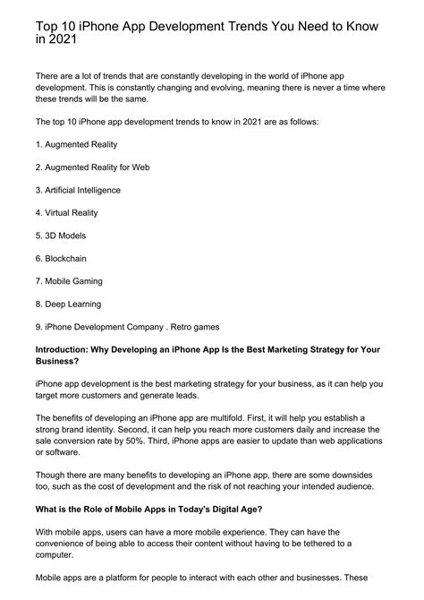Top 10 Iphone App Development Trends You Need To Know In 2021izqexpdfpdf Docdroid