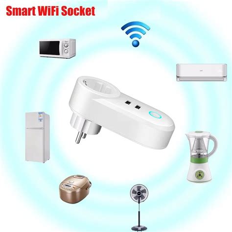 Умная розетка с Wi Fi штепсельная розетка европейского стандарта с Usb пультом дистанционного