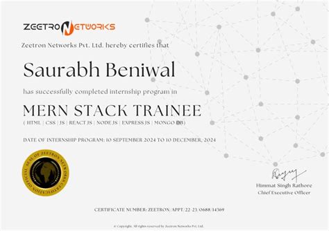 Saurabh Beniwal On Linkedin Webdevelopment Fullstackdevelopment Internshipexperience