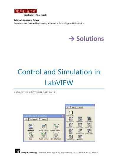 Lab Work Control And Simulation In Labview Solutions