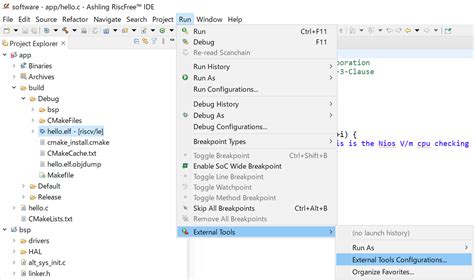 ashling riscfree ide を使用した nios®v プロジェクト開発手順 株式会社マクニカ アルティマ カンパニー