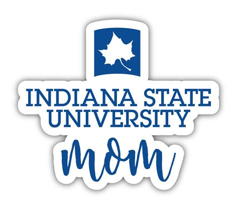 Indiana State University 4 Inch Proud Mom Vinyl Decal Sticker Official