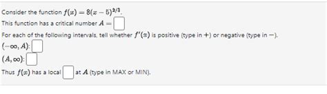 Solved Consider The Function F X 8 X−5 2 3 This Function