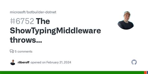 The Showtypingmiddleware Throws Systemobjectdisposedexception When An