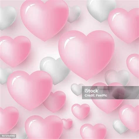 발렌타인의 날 및 웨딩 카드 벡터 일러스트 레이 션에 대 한 심장 배경 디자인 14에 대한 스톡 벡터 아트 및 기타 이미지 14 2월 3차원 형태 Istock
