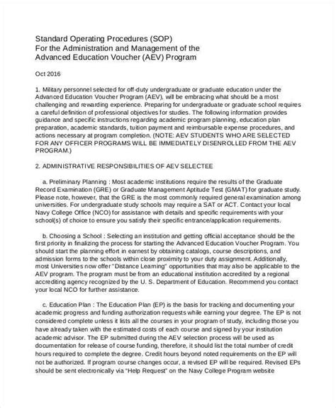 Military Sop Template