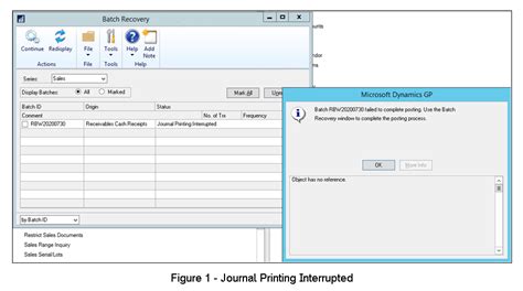 Dynamics Gp Error Journal Printing Interrupted Crestwood Associates