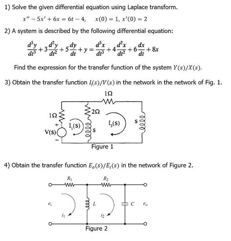 Solved 1 Solve The Given Differential Equation Using