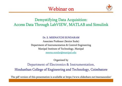 Webinar On Demystifying Data Acquistion Systems Access Data Through