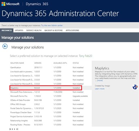 Steps To Upgrade Or Activate Free Trial Of Microsoft Preferred App Maplytics From Appsource
