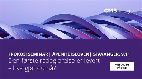 Frokostseminar Den Første Redegjørelsen Er Levert Hva Gjør Du Nå