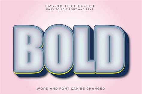 Premium Vector Bold 3d Text Effect