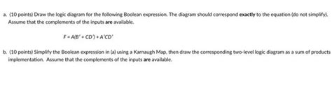A Points Draw The Logic Diagram For The Chegg Com
