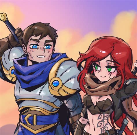 Katarina And Garen League Of Legends Drawn By Phantomixrow Danbooru