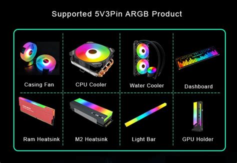 Coolmoon Cool Argb Controller 4in1 Pwm Argb Music Rhythm Wireless Remote 5v3p Hub Aura Rgb Sync